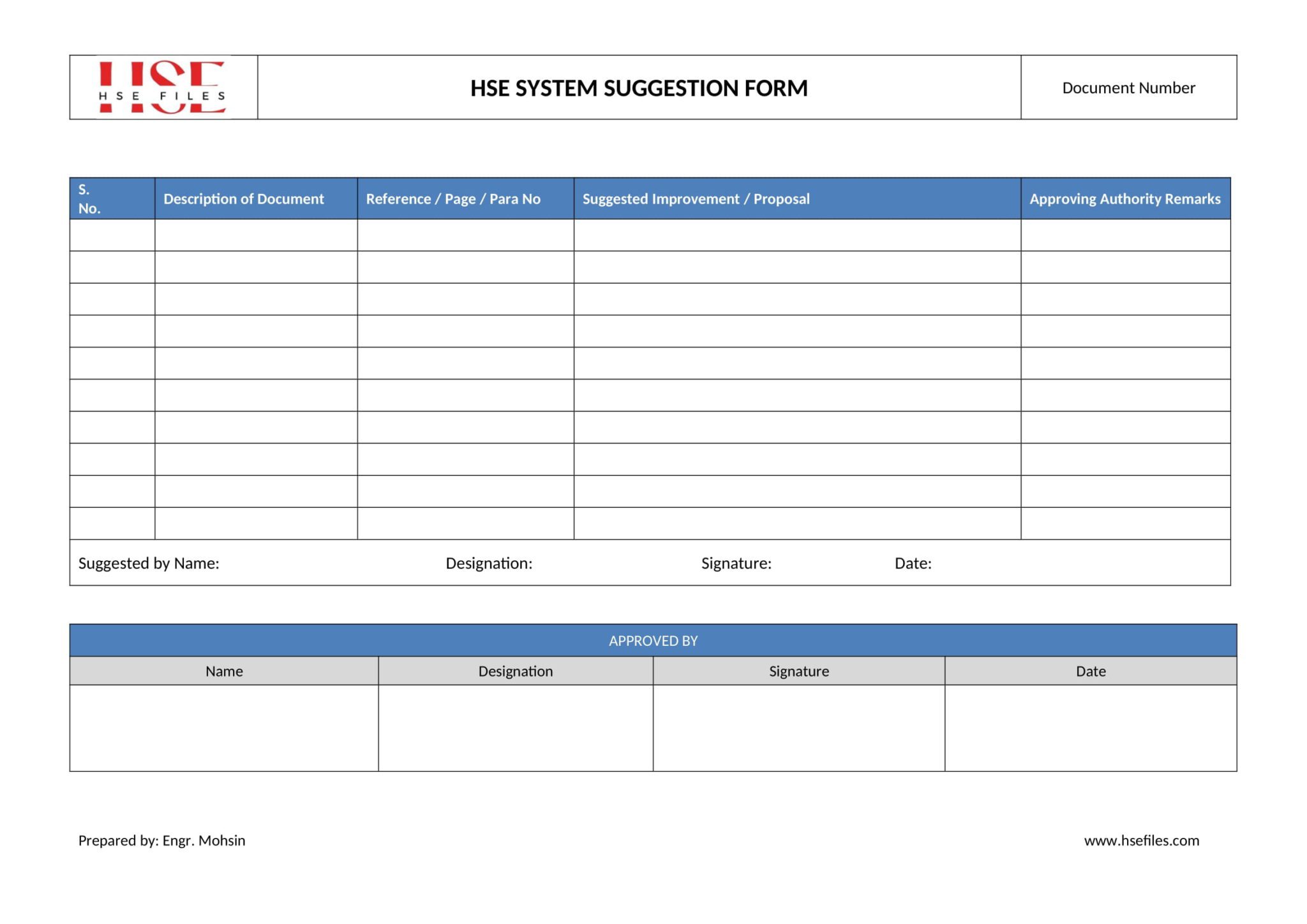 09 QHSE Forms – hsefiles.com